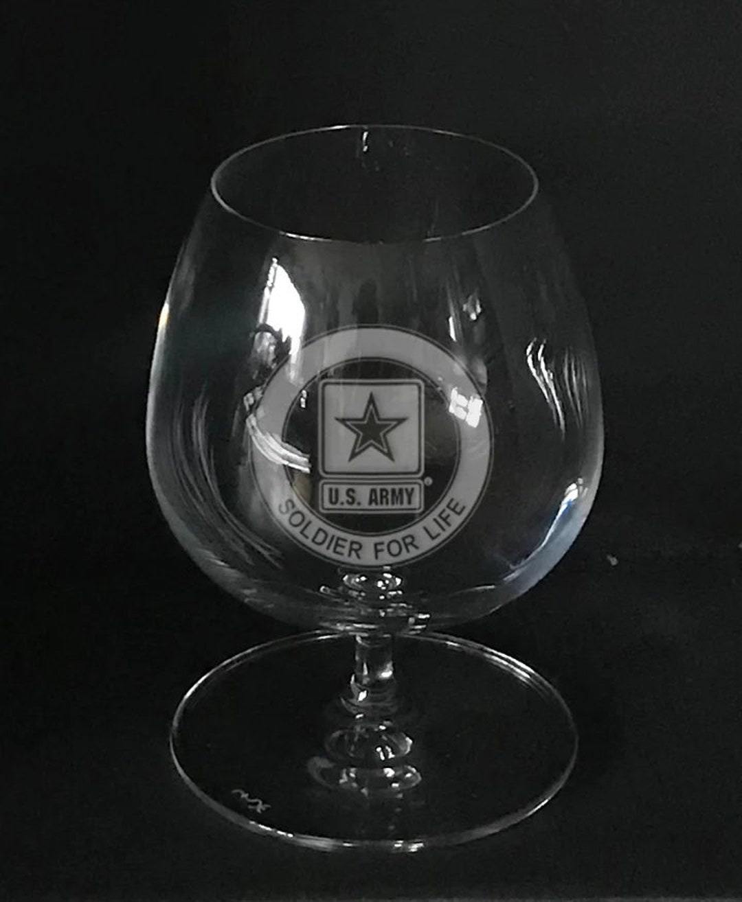 U.S. Army Logo Brandy Snifter Soldier for Life - Etsy