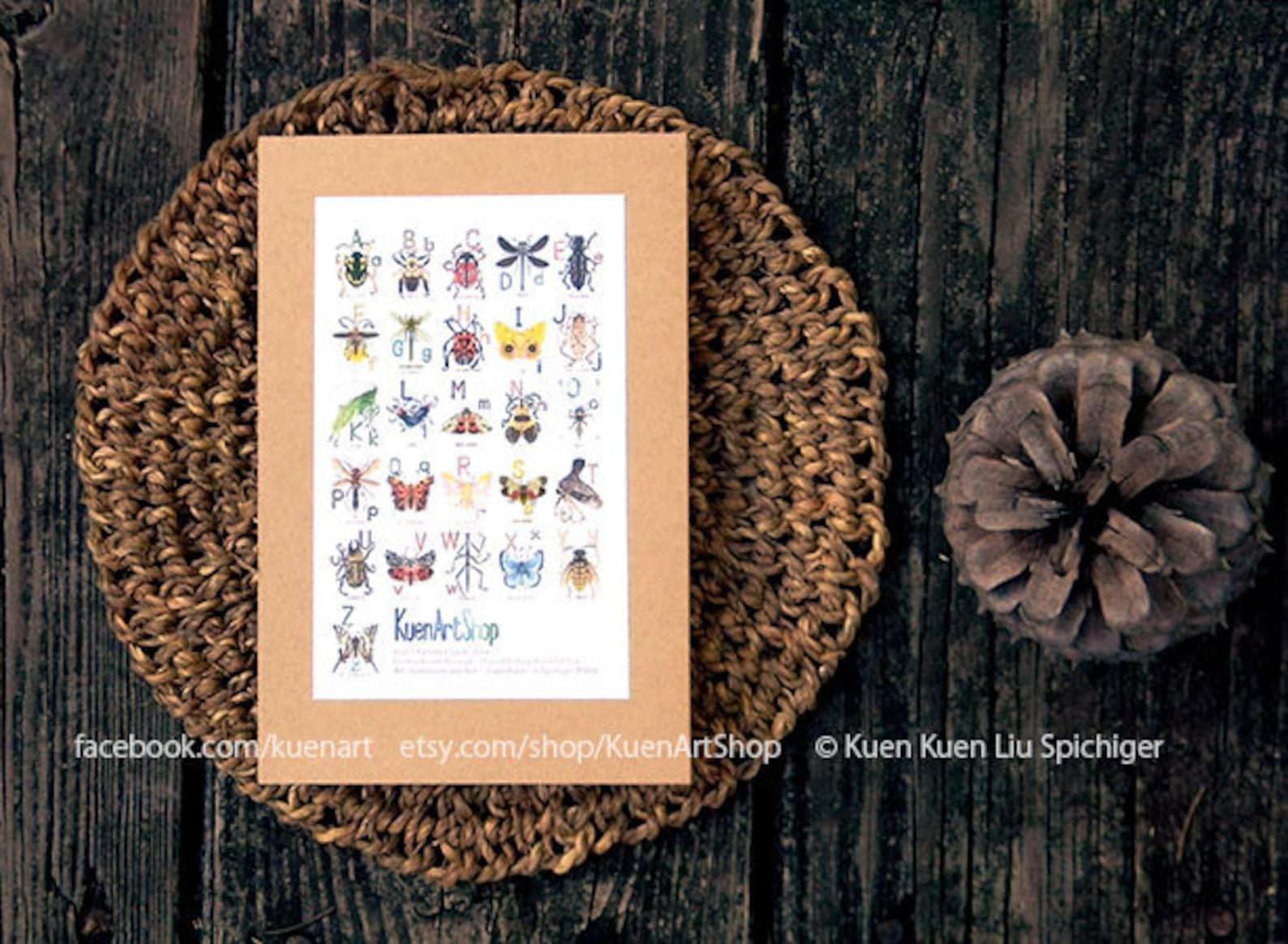 ABC Alphabug Cards the Alphabet of Bugs Flash Cards A-Z - Etsy Canada