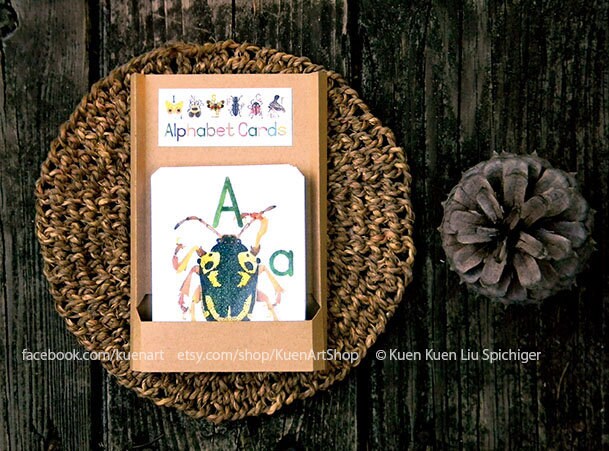 ABC Alphabug Cards the Alphabet of Bugs Flash Cards A-Z - Etsy Canada