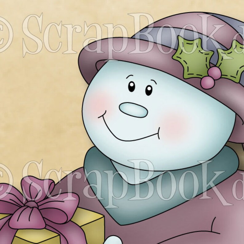 Snowman Cute Clip Art Snowman Clipart Digi Stamp Digital - Etsy