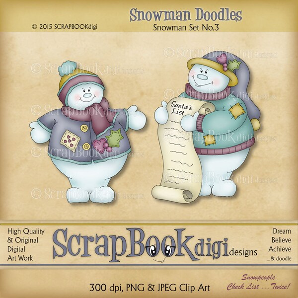 Snowman Clip Art - Etsy