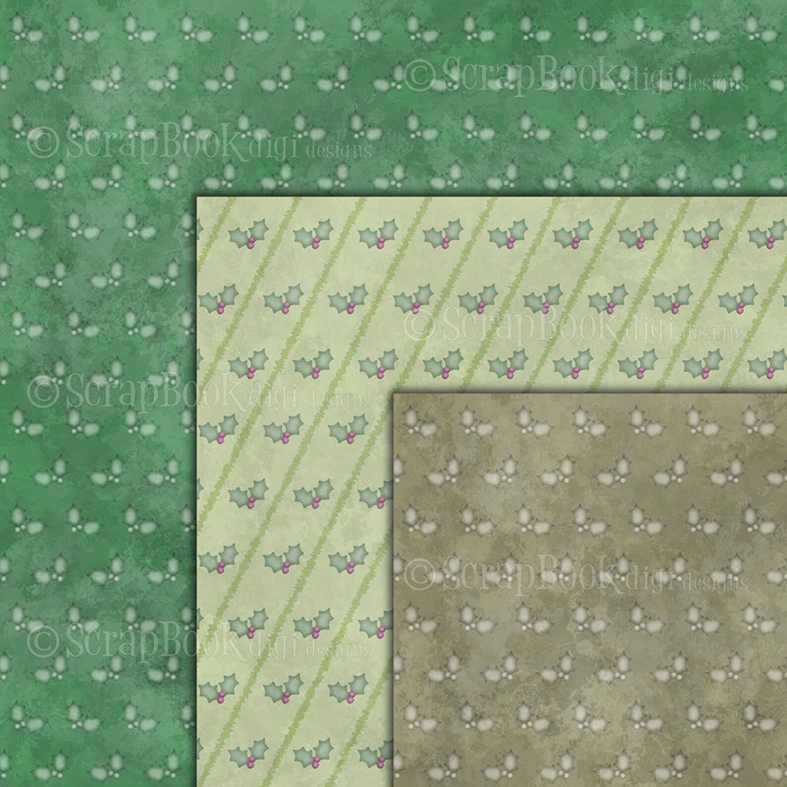 Christmas Digital Paper, Digi Papers, Printable Papers, Digi Kits, High ...