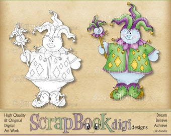 Mardi Gras Cute Clip Art, Digi Stamp, Mardi Gras Digital Art ,high ...