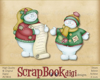 Snowman Cute Clip Art, Snowman Clipart, Digi Stamp, Digital Art, High ...