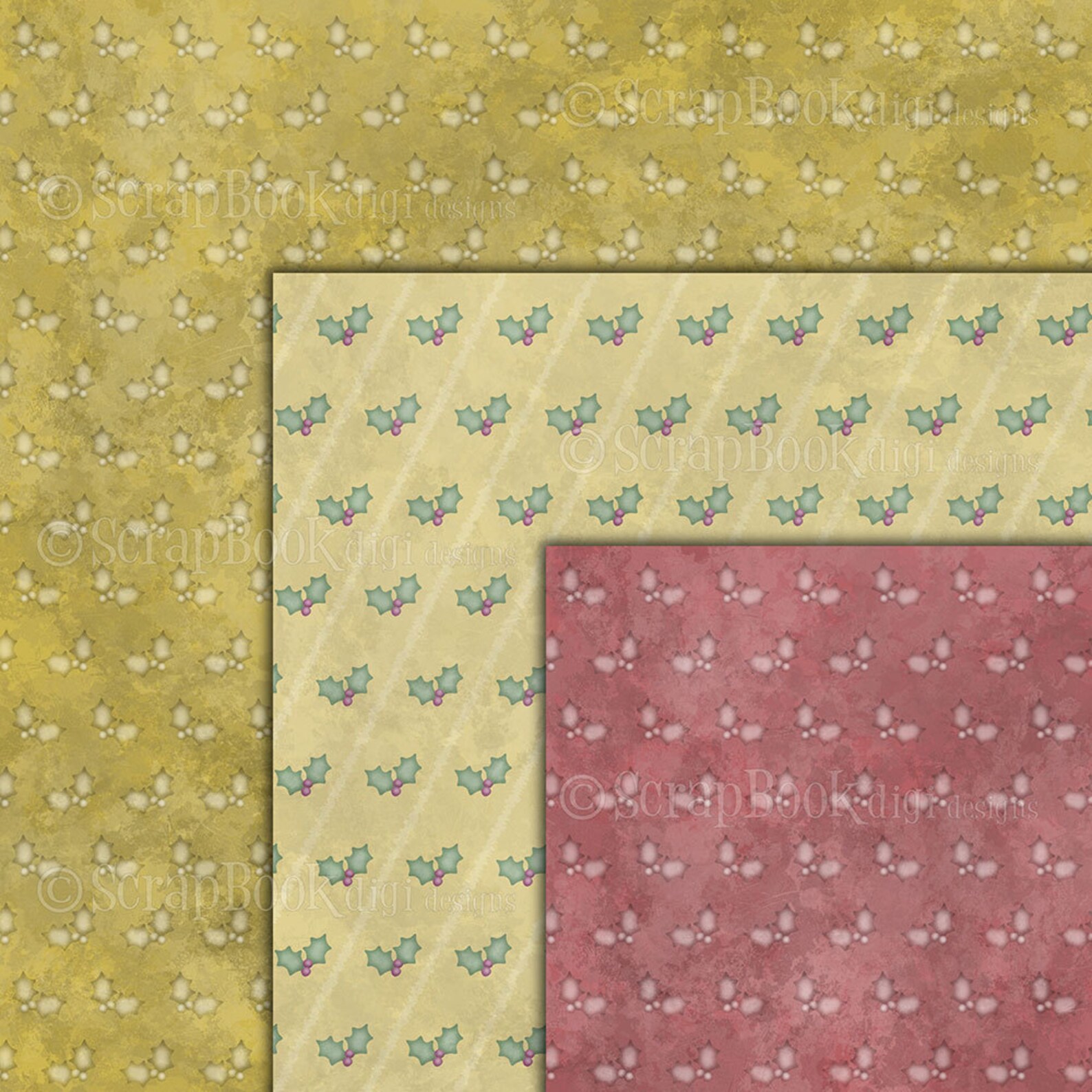 Christmas Digital Paper, Digi Papers, Printable Papers, Digi Kits, High ...