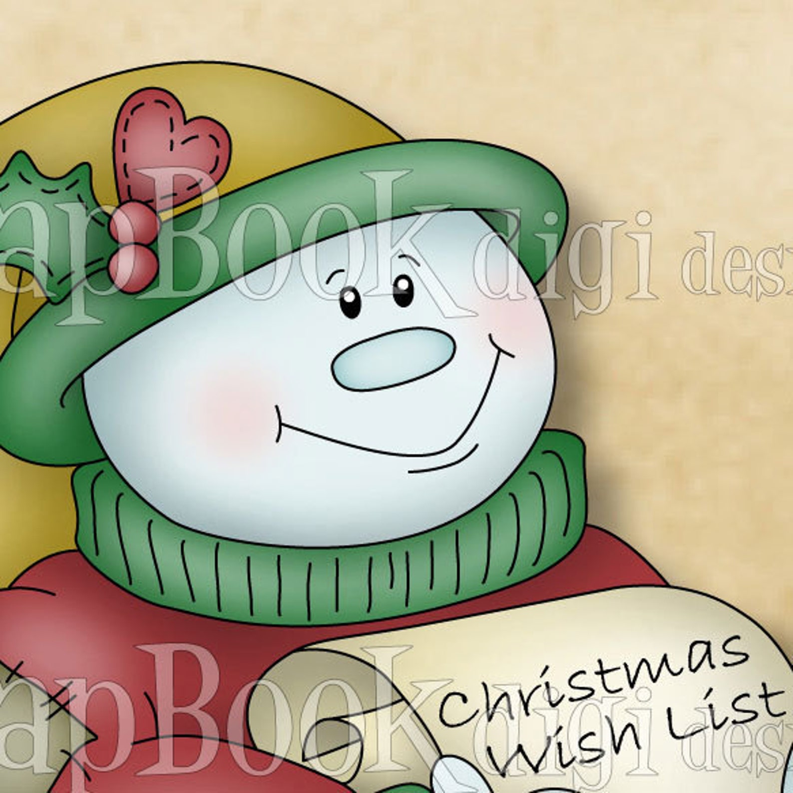 Snowman Cute Clip Art, Snowman Clipart, Digi Stamp, Digital Art, High ...