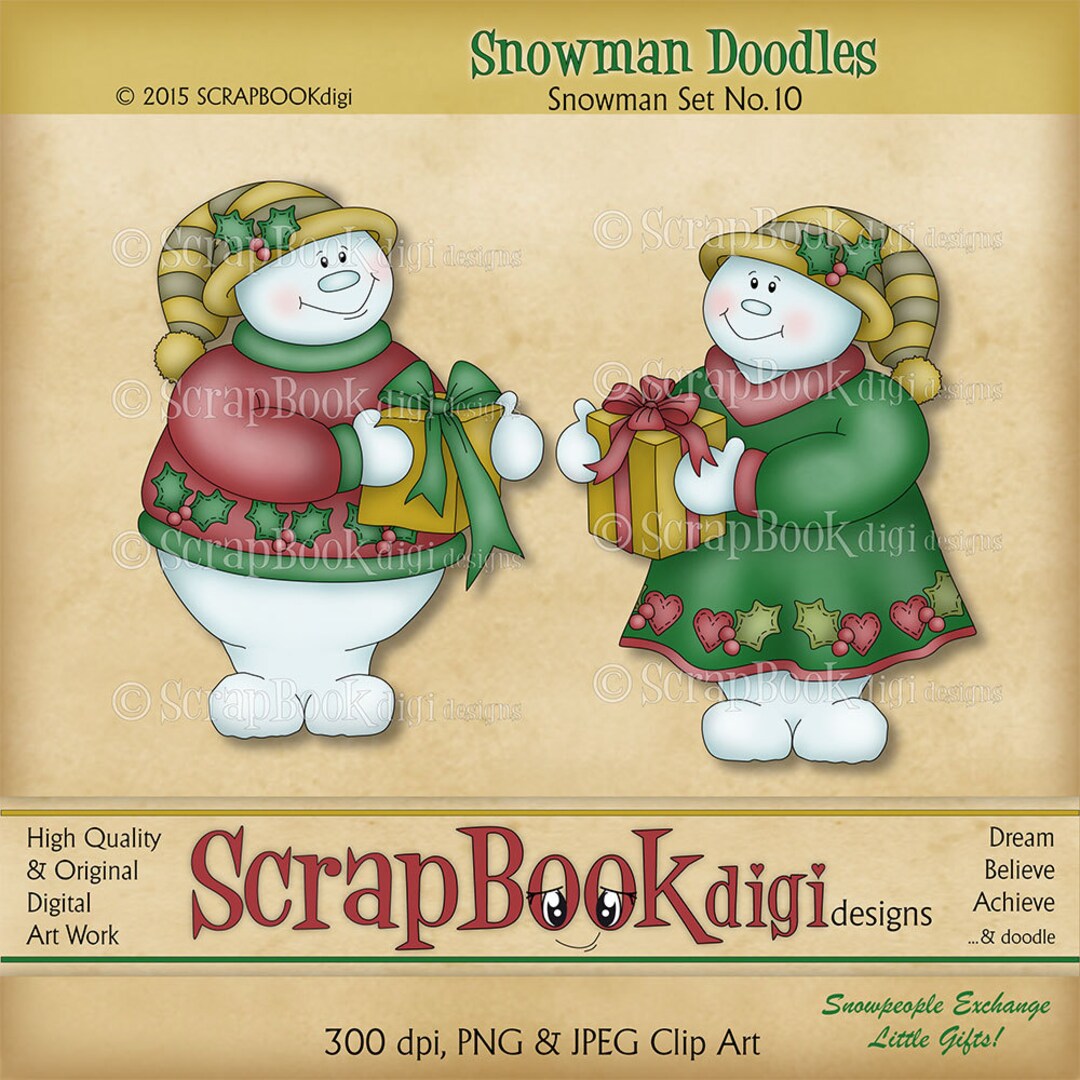 Snowman Cute Clip Art, Snowman Clipart, Digi Stamp, Digital Art, High ...