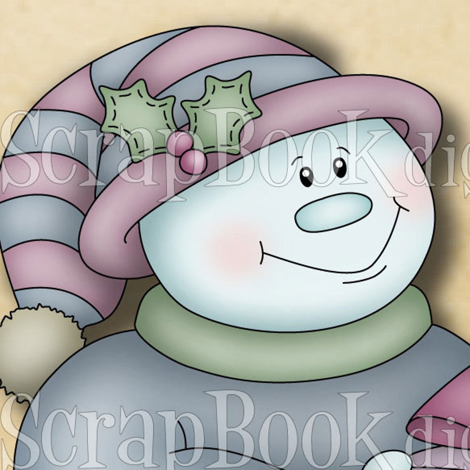 Snowman Cute Clip Art, Snowman Clipart, Digi Stamp, Digital Art, High ...