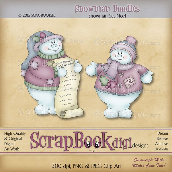 Snowman Clip Art - Etsy