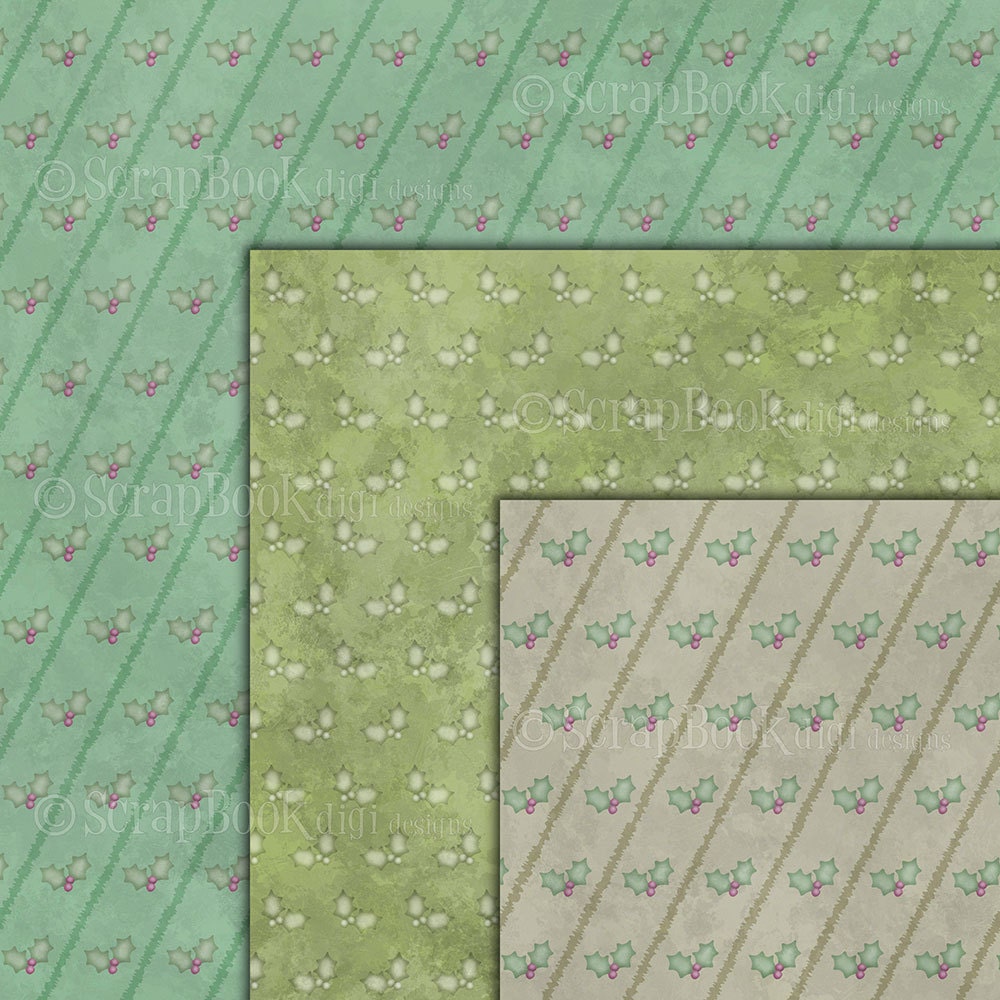 Christmas Digital Paper, Digi Papers, Printable Papers, Digi Kits, High ...