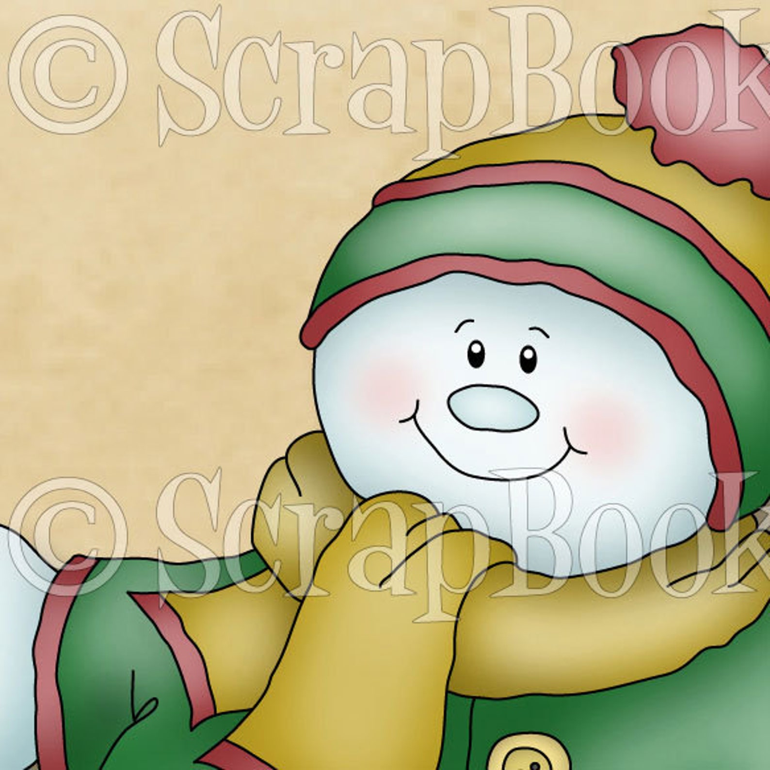 Snowman Cute Clip Art, Snowman Clipart, Digi Stamp, Digital Art, High ...