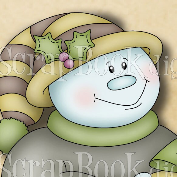 Snowman Digital Scrapbook Clip Art, Cute Clip Art, Digi Clipart, High ...