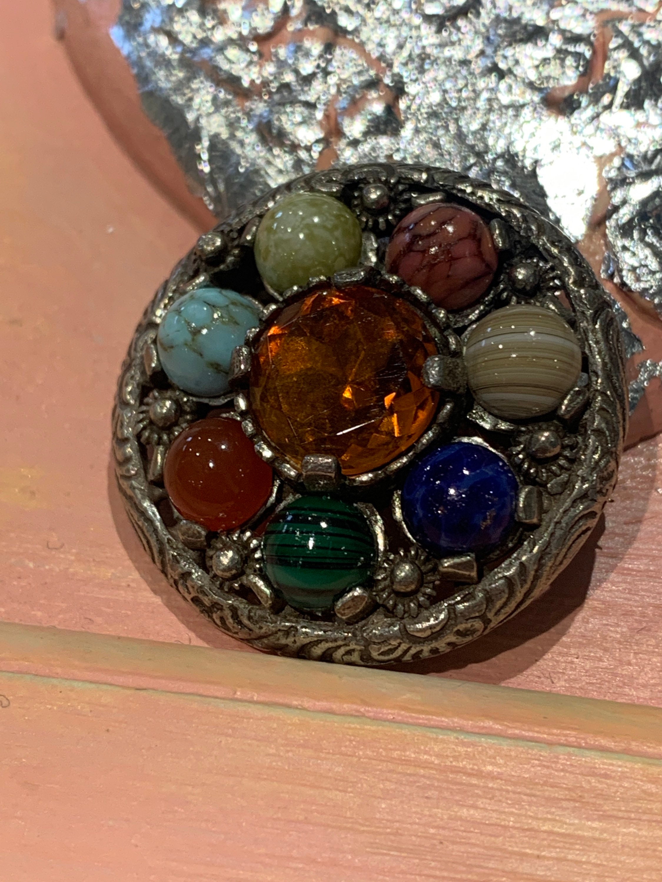 Vintage Miracle Brooch. RARE. Scottish Agate Miracle Pendant, Brooch ...