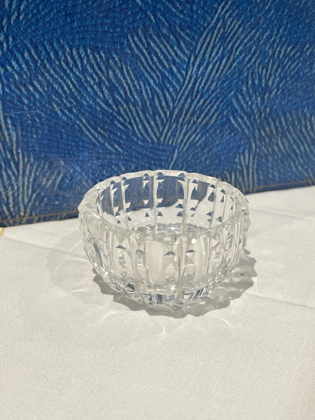 Antique Salt Cellar. Clear Cut Glass Cruet. Round Glass Salt Cellar. - Etsy