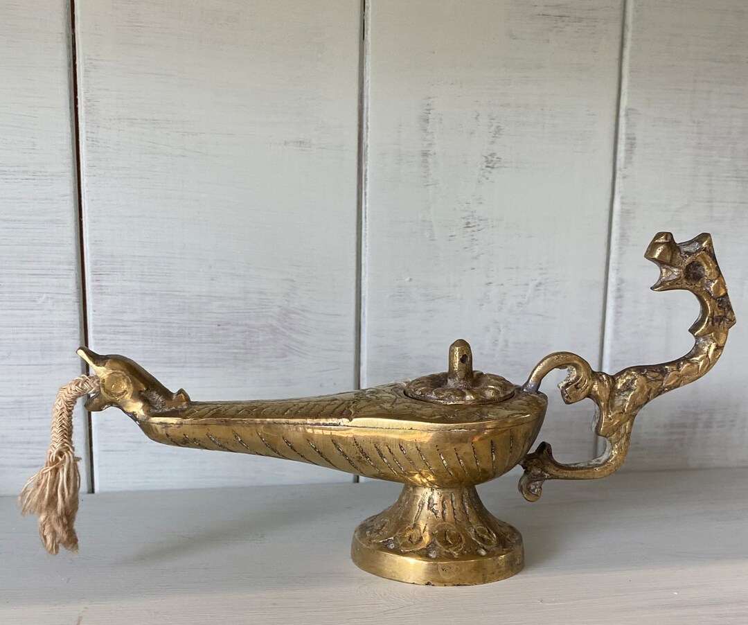 Antique Brass Aladdins Lamp - Etsy
