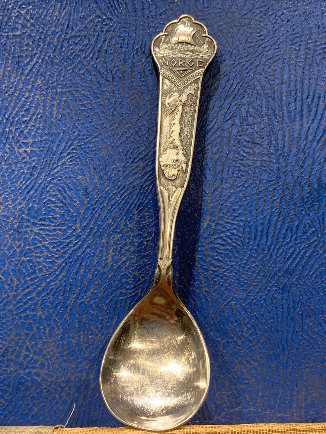 Norwegian Souvenir Spoon. Vintage Spoon. ENGAVAGEN Spoon. NORGE ...