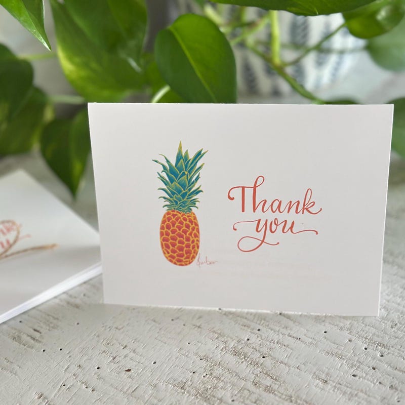 Pineapple Thank You - Etsy