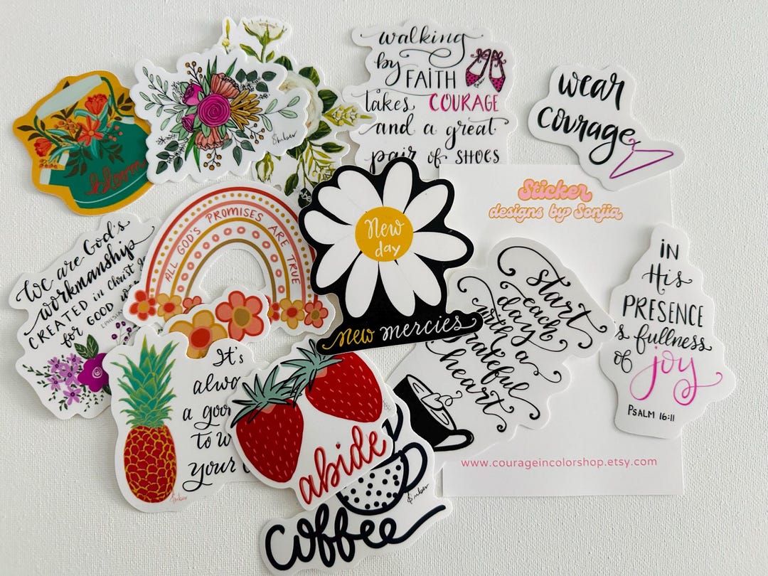 Stickers, Assorted Vinyl Stickers,sticker Sets, Faith Based Stickers ...