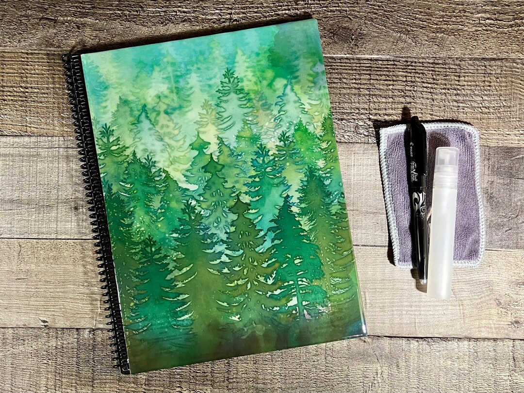Rocketbook Notebook Cover Sheet With Watercolor Pine Forest Print ...