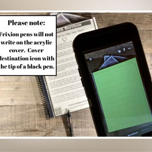 Acrylic Rocketbook Cover Sheet With Embedded QR Code and Destination ...