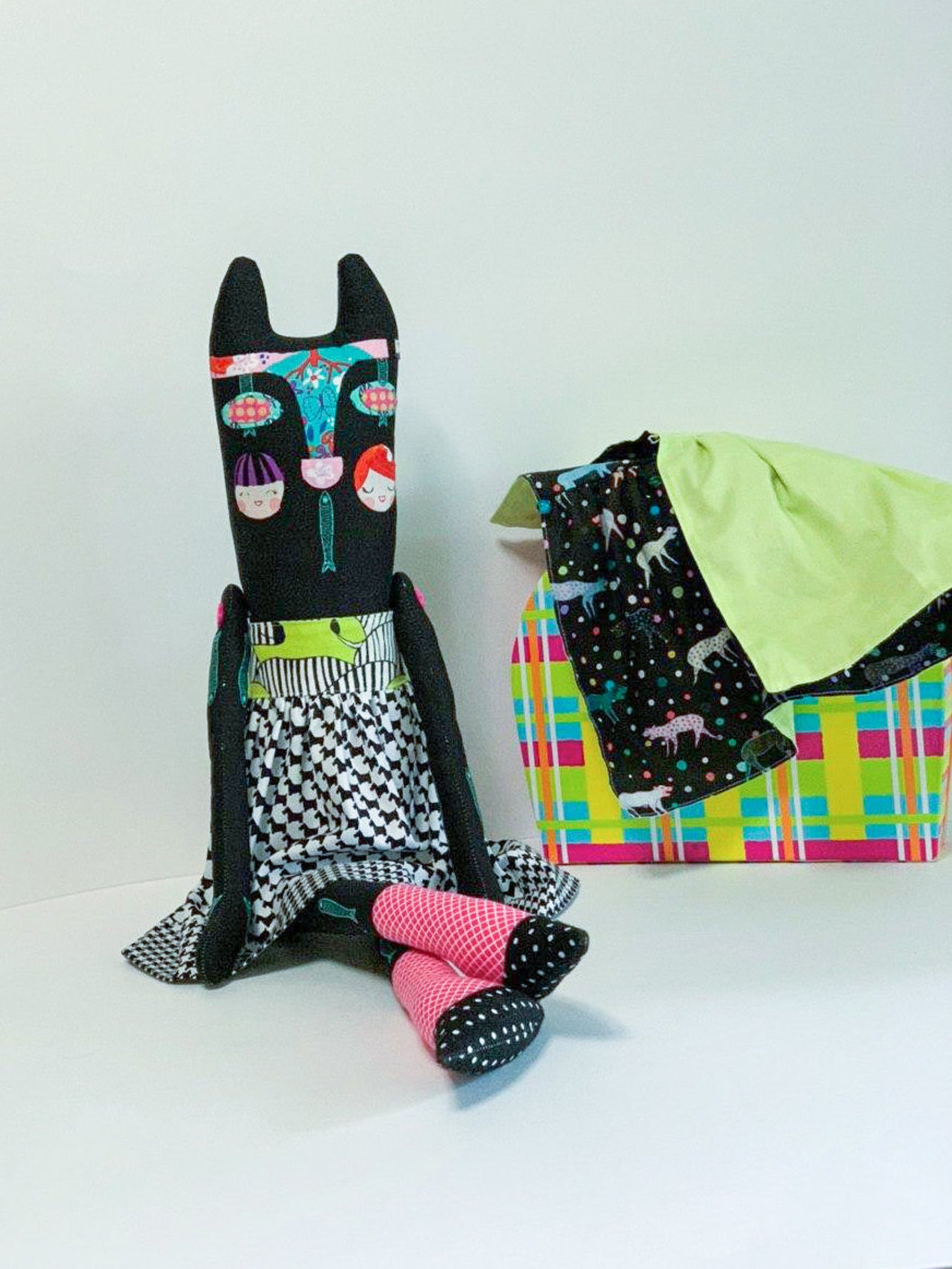 Cat Doll, Soft Toy, Fabric Toy, Children's Toy, Handmade Cloth Doll ...