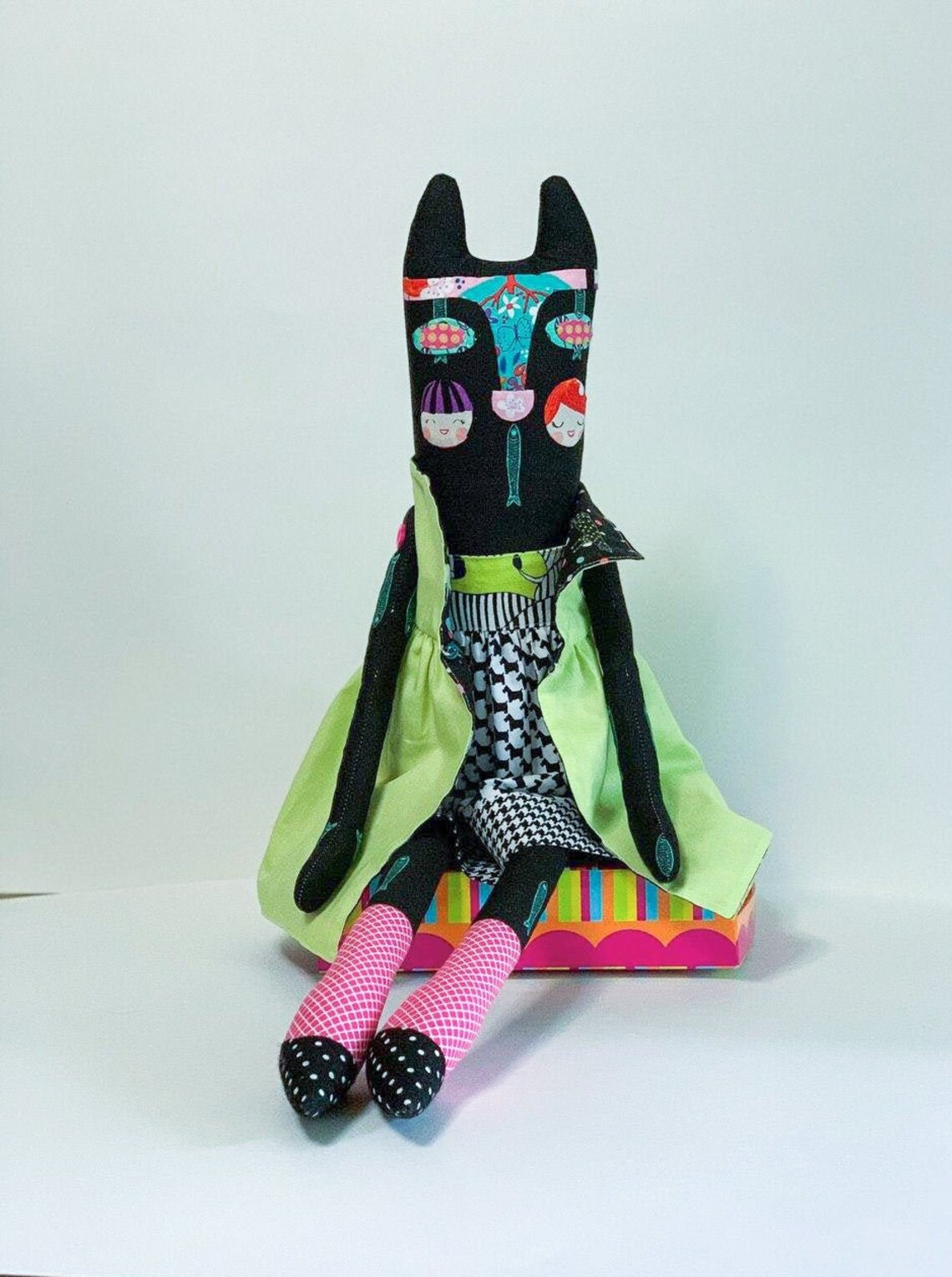 Cat Doll, Soft Toy, Fabric Toy, Children's Toy, Handmade Cloth Doll ...