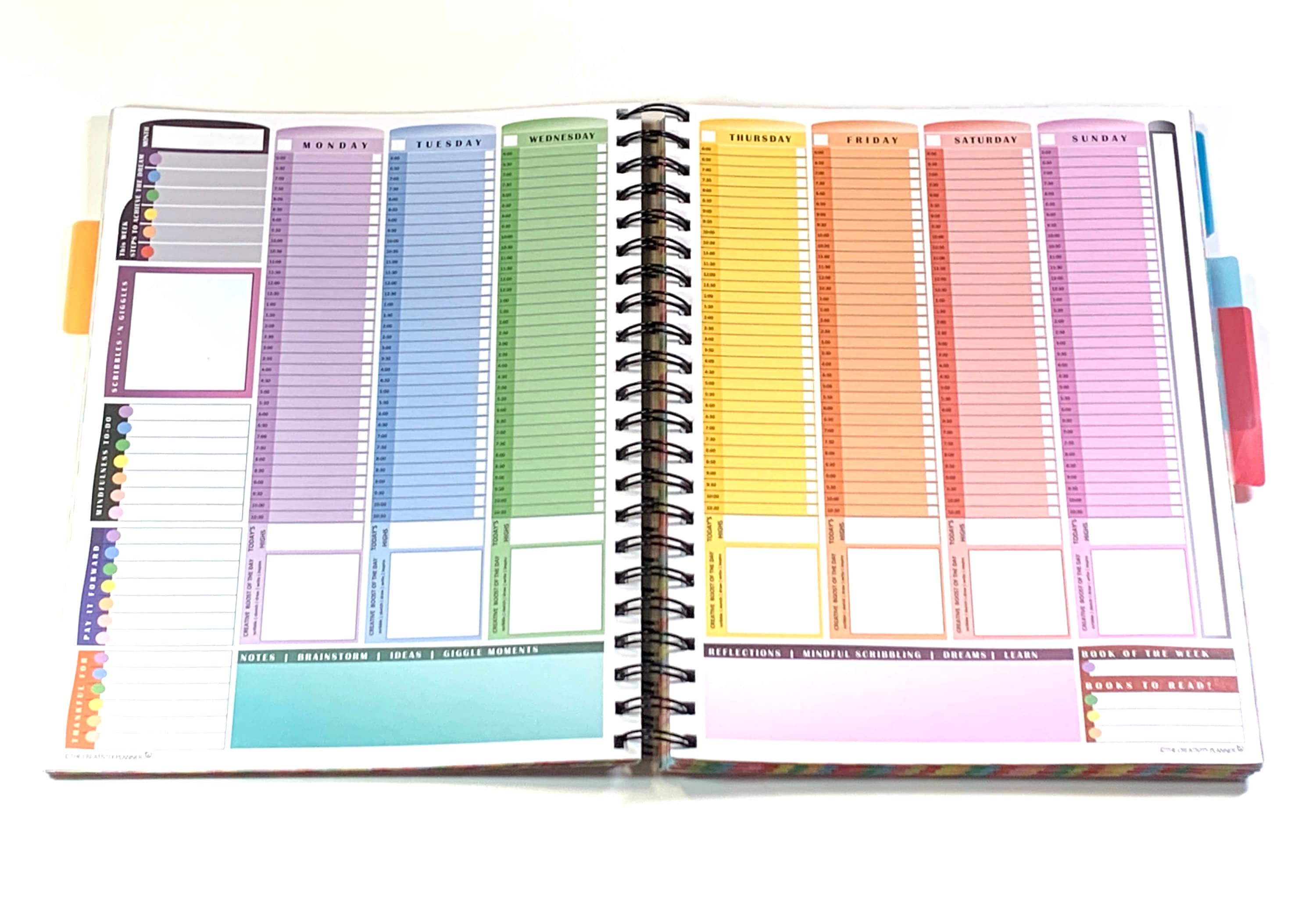 Creativity Planner | Full-color, Colorful Edging, Undated 12 Month ...
