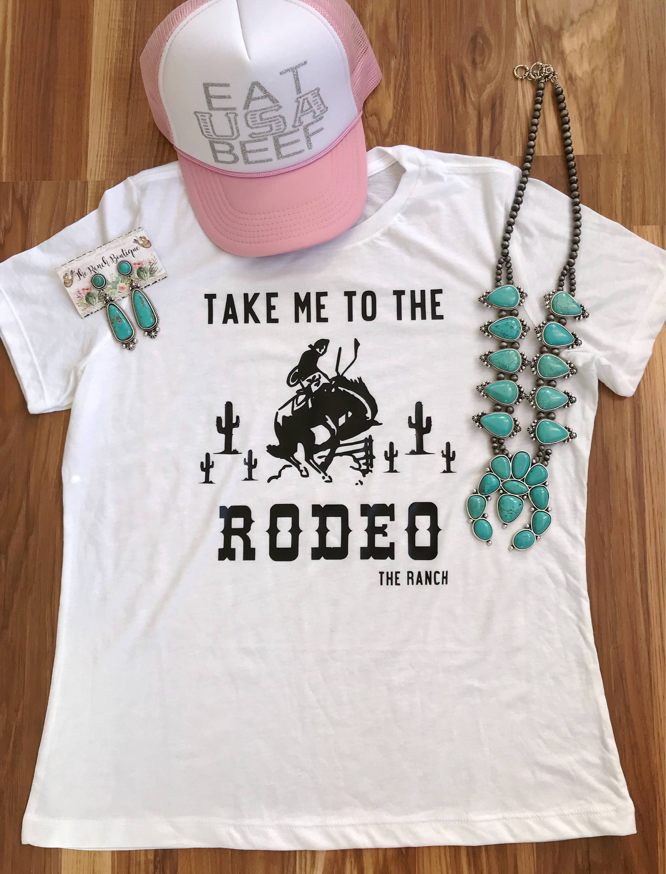 Take Me to the RODEO White Tee - Etsy