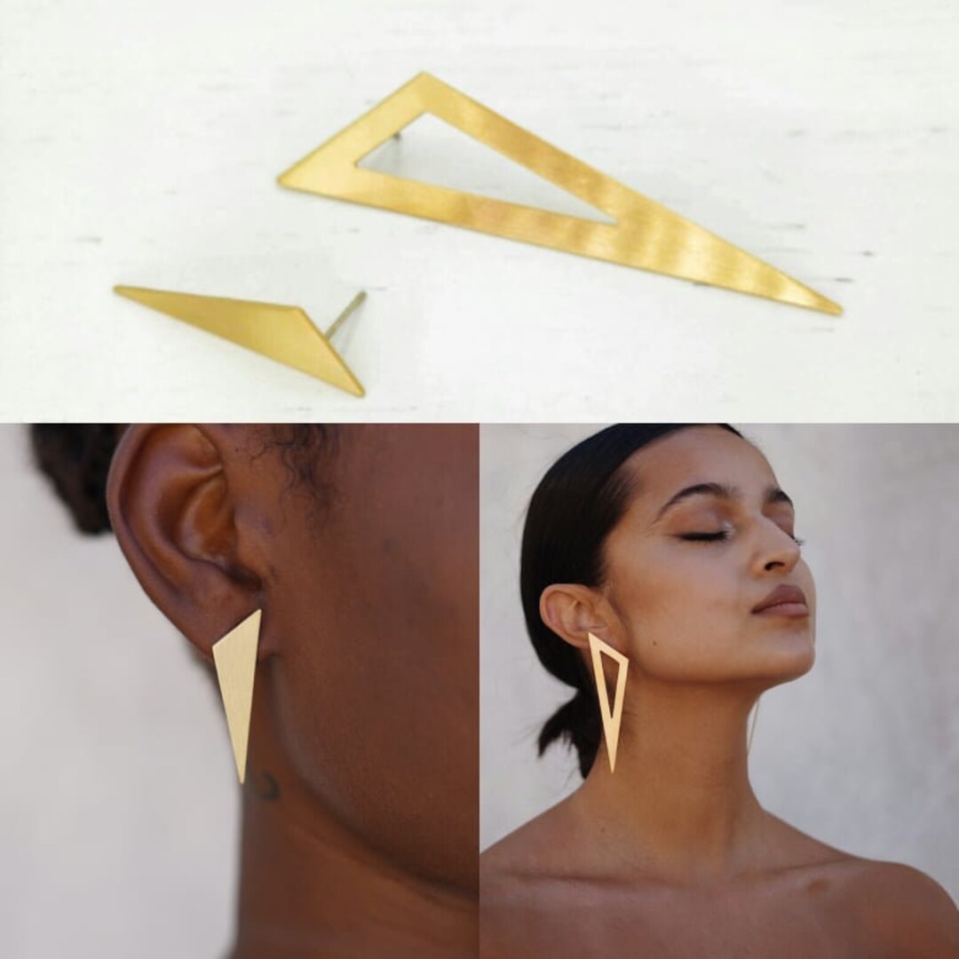 PAIR of 2 Different Earrings, Mismatched Statement Earrings ...