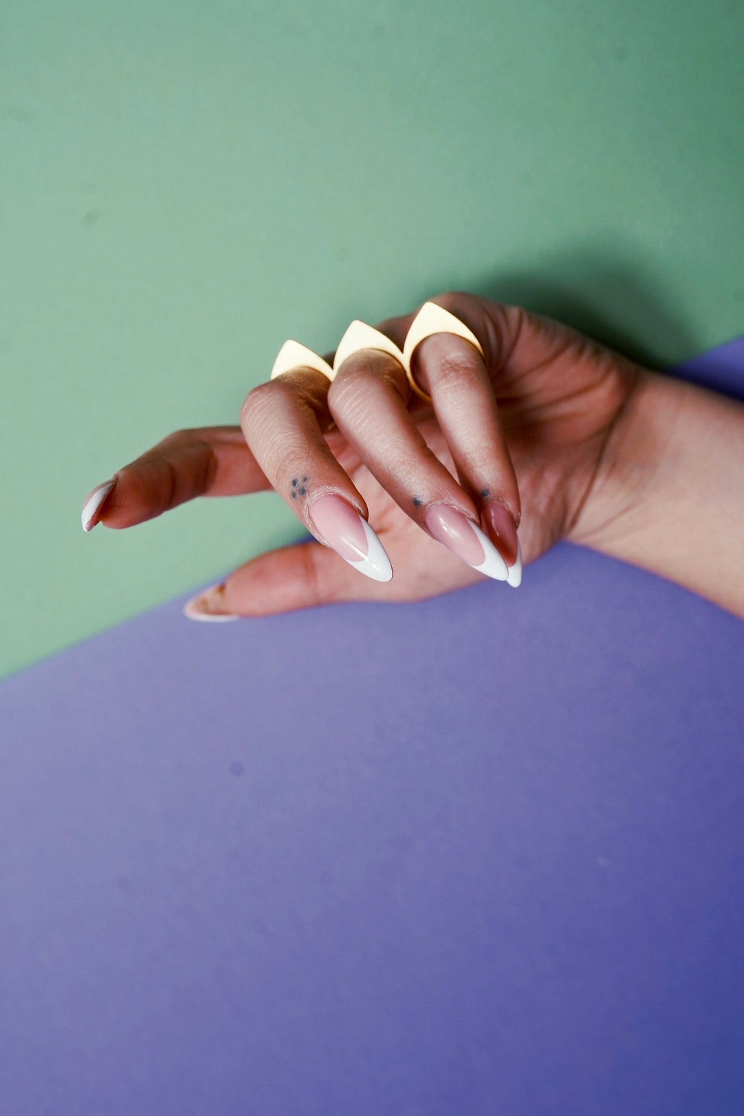 Triple Finger Ring "3 Peaks” Unique Laka Luka Design, Knuckle Ring ...