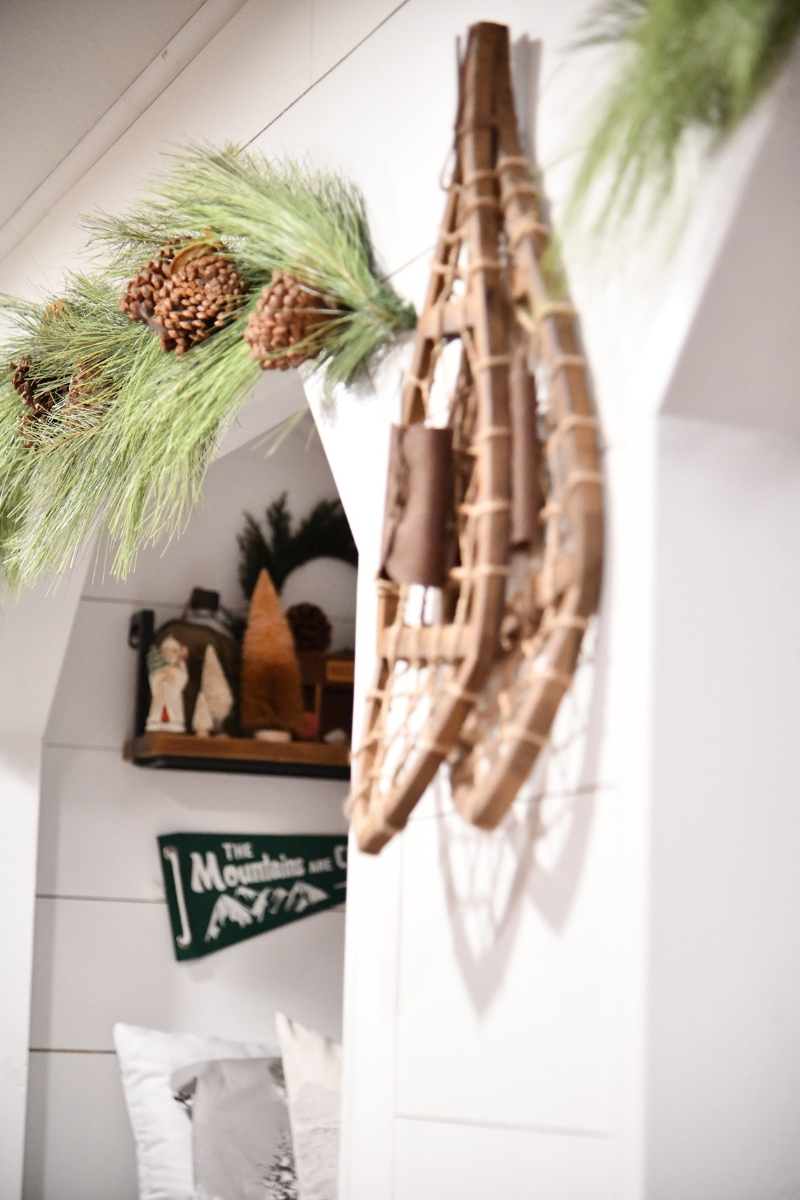 Wooden Snow Shoes Set - Winter Decor - Holiday Decorating - Etsy