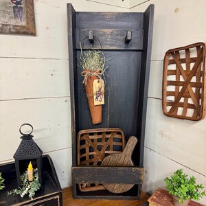 Log Cabin Wall Box Primitive Style Shelf Decor | Country Farmhouse ...