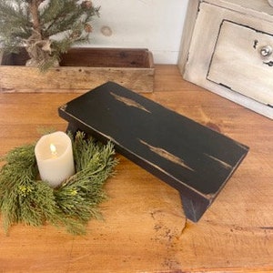 Handmade Black Distressed Wooden Table Riser: Farmhouse Decor - Etsy