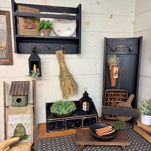 Log Cabin Wall Box Primitive Style Shelf Decor | Country Farmhouse ...