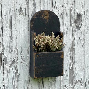 Handmade Primitive Flower Door Box: Rustic Distressed Farmhouse Decor ...