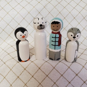 Arctic Friends Peg Doll 4 Piece Play Set - Etsy
