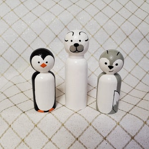 Arctic Friends Peg Doll 4 Piece Play Set - Etsy