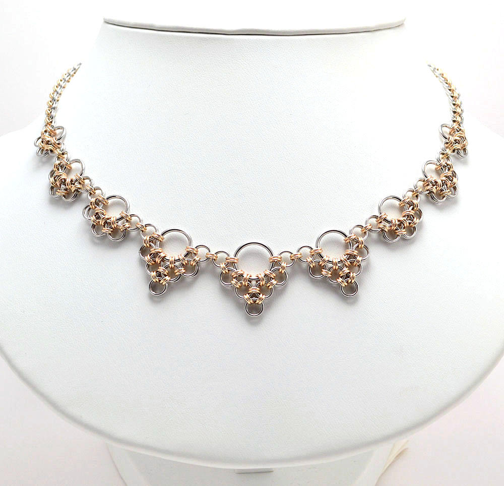 Japanese Lace Necklace in Gold Fill and Stainless Steel - Etsy