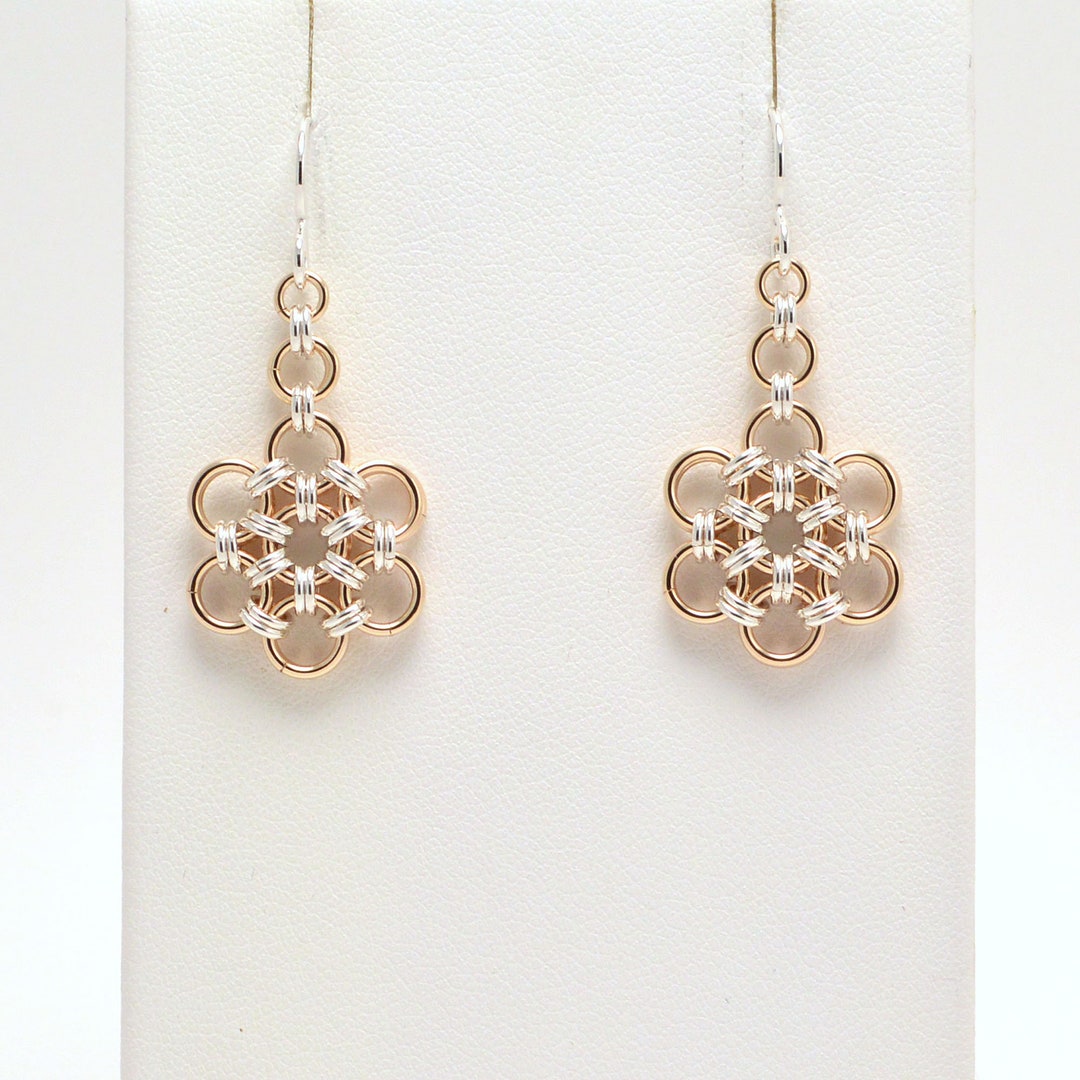 Japanese Earrings in Gold Fill and Sterling Silver - Etsy