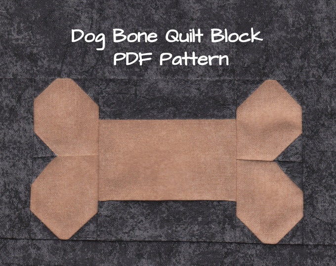 Dog Bone Quilt Block PDF Pattern - Etsy Australia