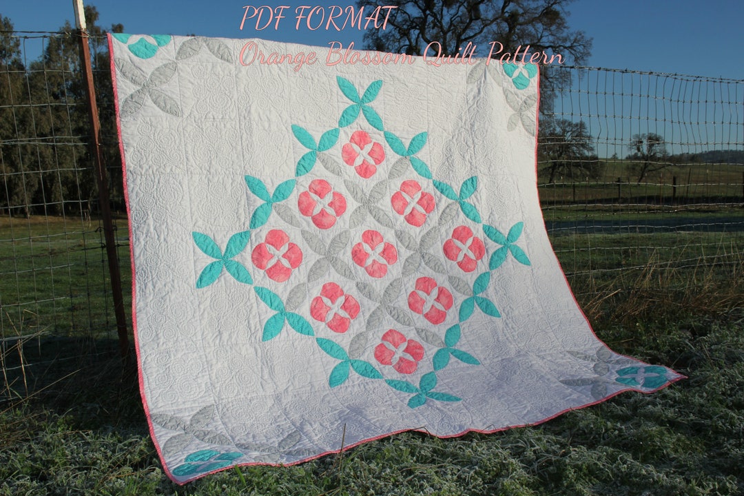 PDF Quilt Pattern Modern Orange Peel Clamshell Applique Queen - Etsy