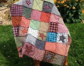 Patchwork Rag Quilt - Etsy