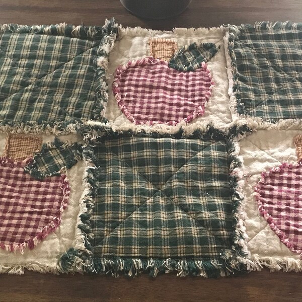 Primitive Rag Quilt - Etsy