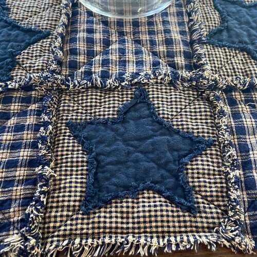 Primitive Rag Table Runner Black and Tan - Etsy