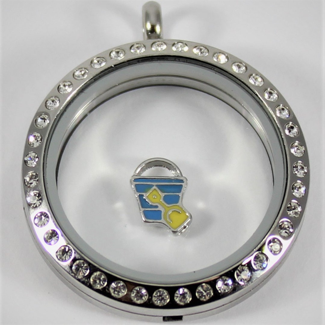 Sand Pail / Bucket and Shovel Floating Charm for Glass Locket - Etsy