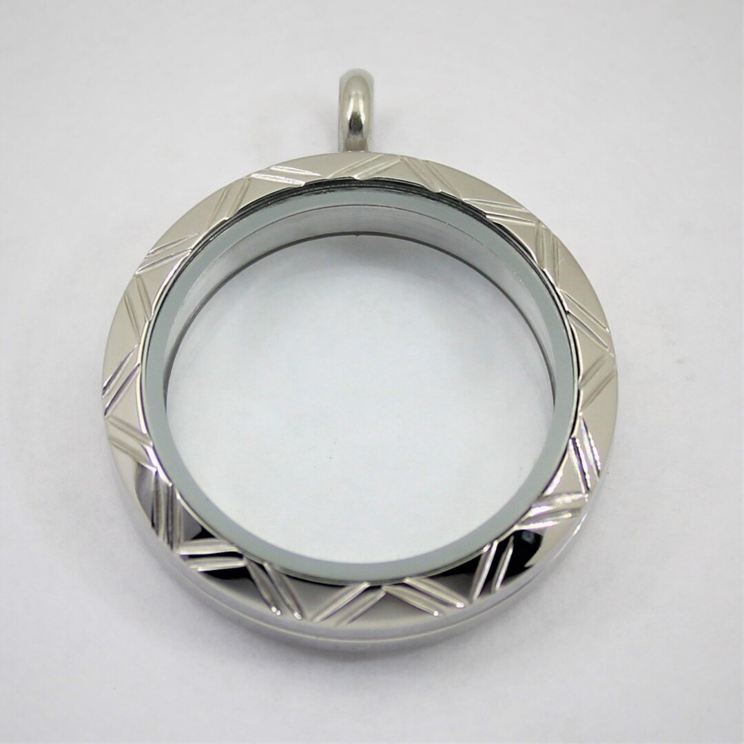 30mm Floating Locket / Glass Locket / Memory Locket Pendant Stainless ...