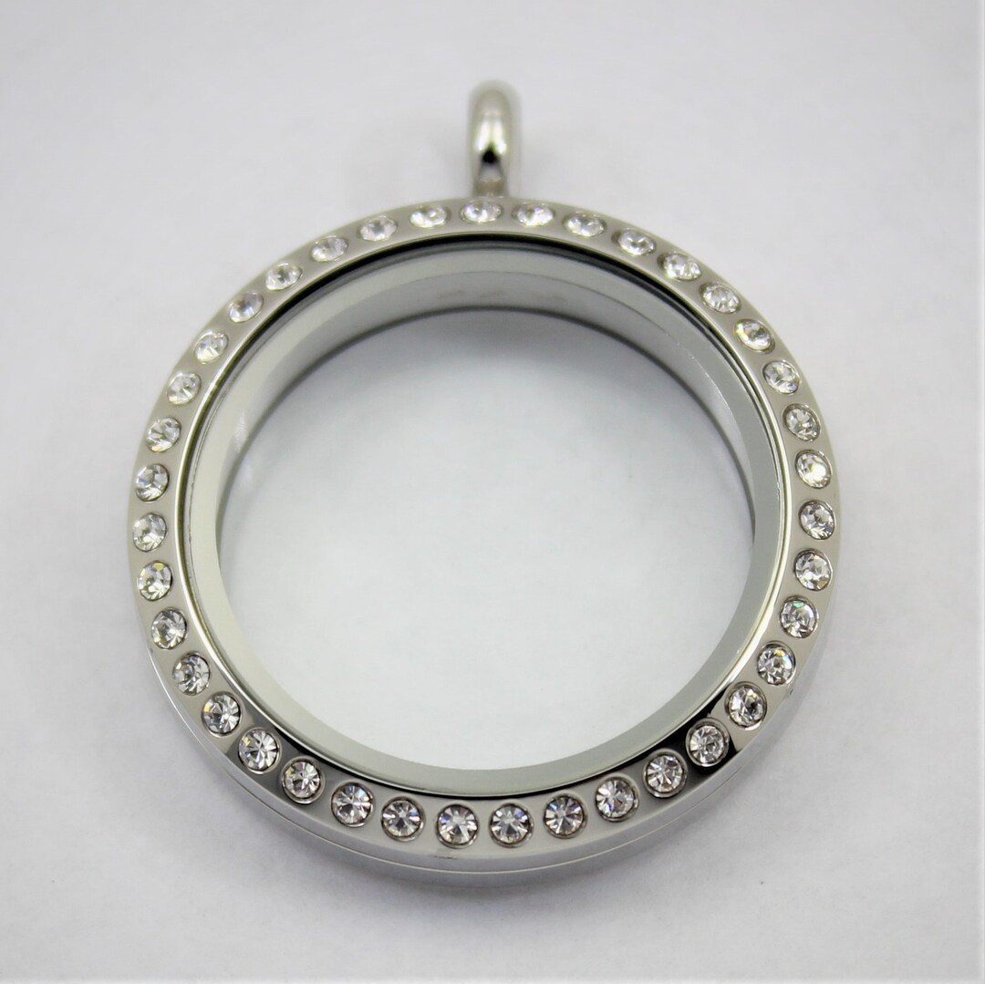 30mm Floating Locket / Glass Locket / Memory Locket Pendant Stainless ...