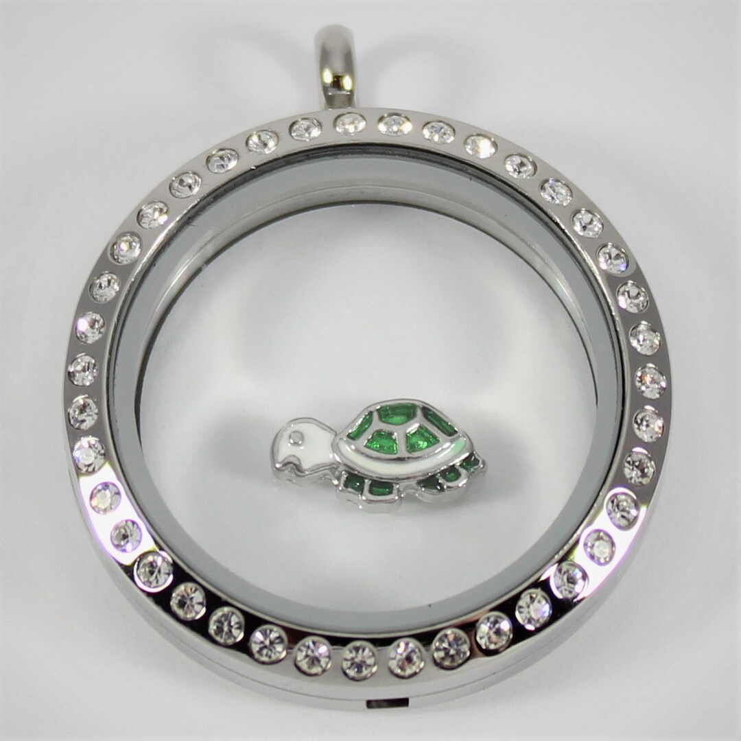 Turtle Floating Charm for Glass Locket - Etsy