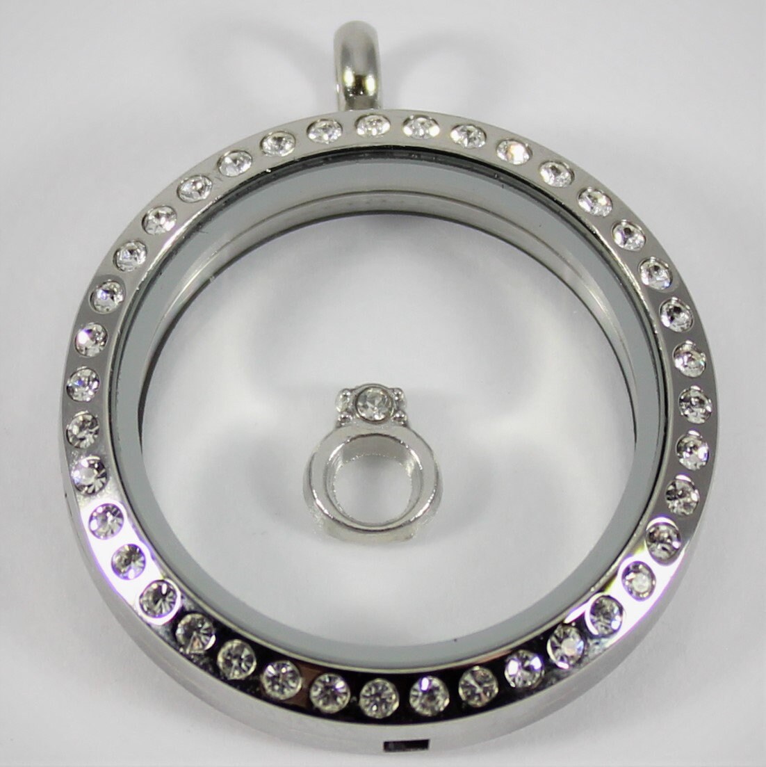 Engagement Ring Floating Charm for Glass locket | Etsy