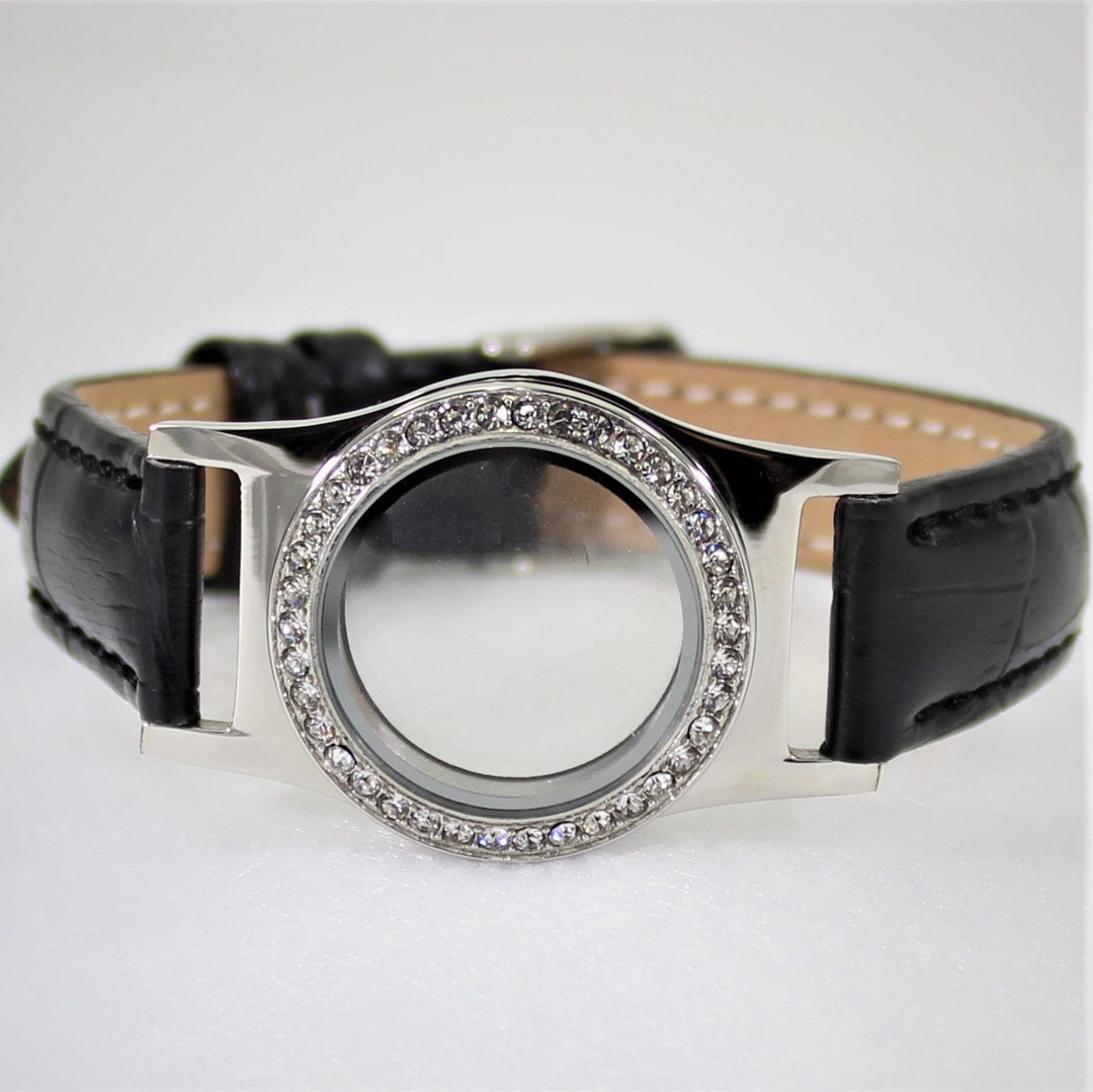 25mm Floating Locket Watch Band Bracelet / Glass Locket / Memory Locket ...
